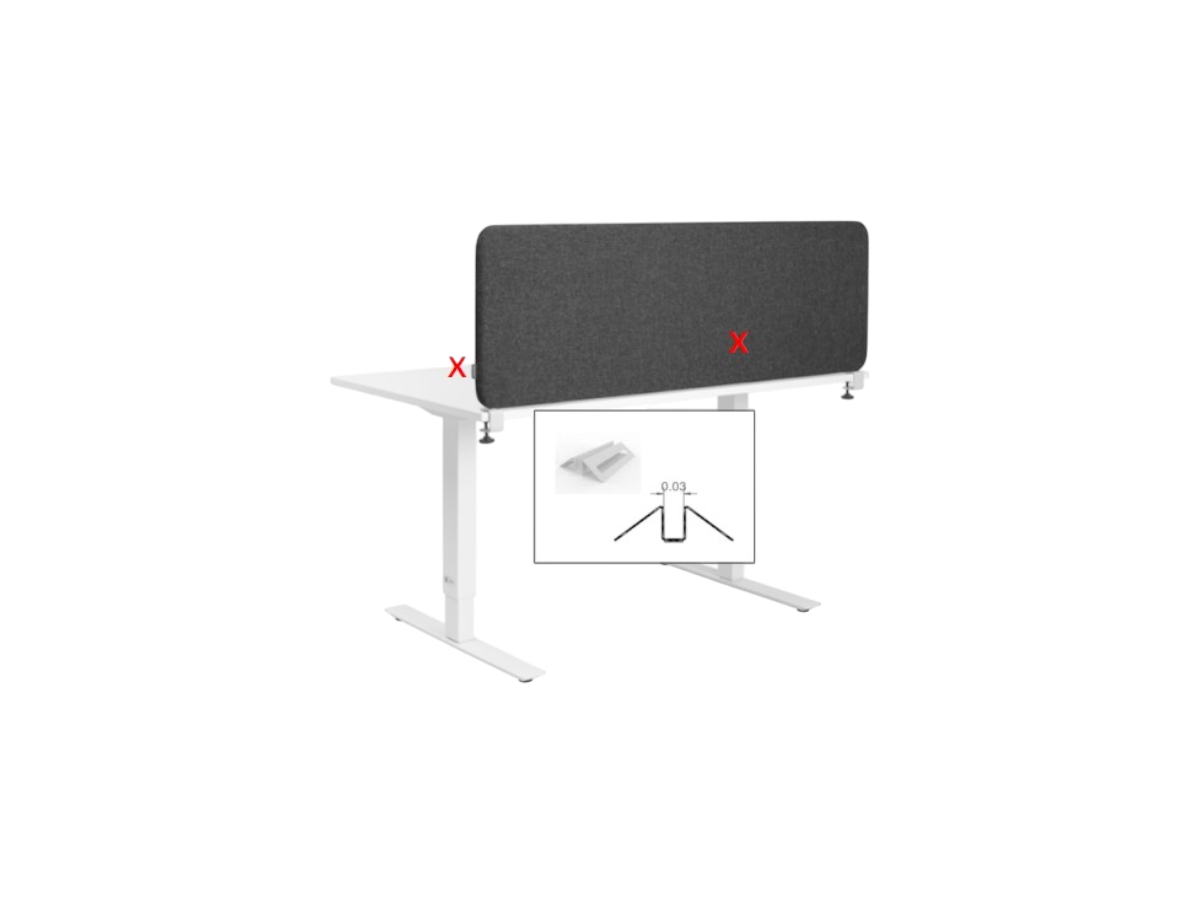 Ecran de séparation Abstracta Softline rose sur patins - L60xH45 cm