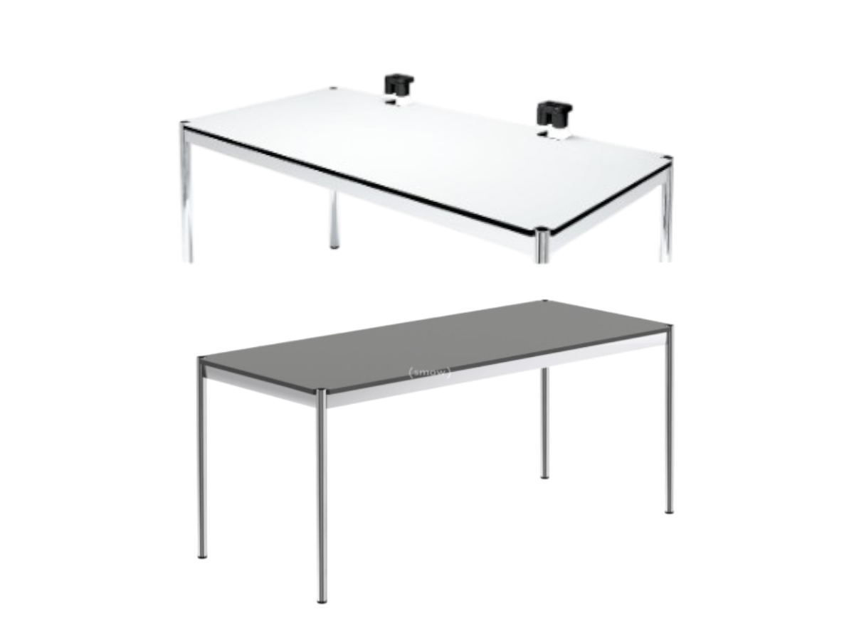 Table USM Haller Plus 175x75 cm gris clair - Occasion